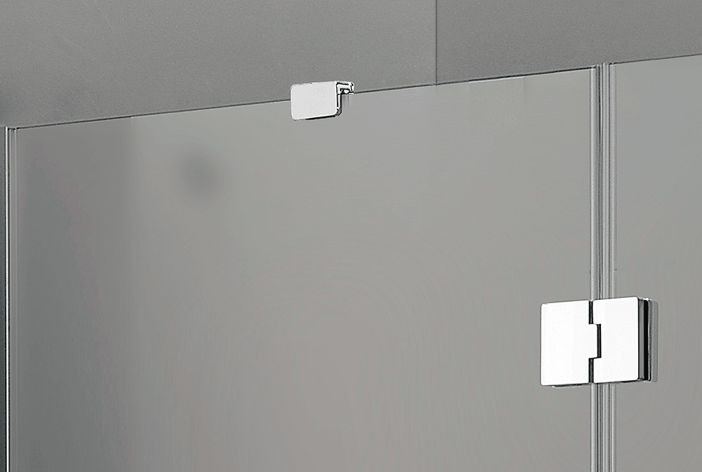 Dreamwerks 47"W x 79"H Frameless 3-Piece Corner Pivot Shower Enclosure